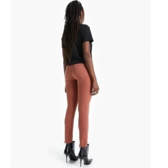 MOTHER | Jeans | Mother The Looker Ankle Fray Coconut Shell Orange Rust ...